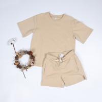 China Solid Color Family Matching Outfits Mom And Son French Terry 250gsm O Neck T Shirts for sale