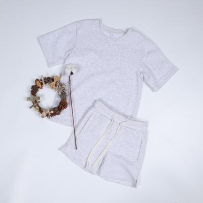 China Solid Color Family Matching Outfits Mom And Son French Terry 250gsm O Neck T Shirts for sale