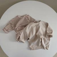 China Organic Cotton Crewneck Long Sleeve Tee for sale