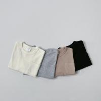 China 190gsm Kids Basic Pocket Long Tee 4 Colors Regular Fit Style 100% Cotton for sale