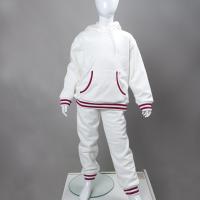 China 280gsm Pullover Sweat Shirt Top And Pant Fleece Fabric With Embroidery Patch On The Back for sale