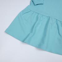 China Blue Color French Terry Fabric Boutique Holiday Dress for sale