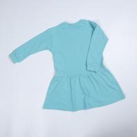 China Blue Color French Terry Fabric Boutique Holiday Dress for sale
