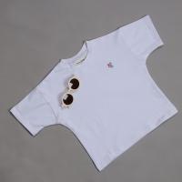 China 220gsm Kids Custom Tee Shirts 100% Organic Cotton Regular Fit Style With Logo Embroidery for sale