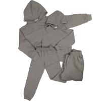 China Long Sleeve French Terry Crew Neck Sweatsuit 2PCS Set Sweatshirts Hoodies Pullover For Adult Kids for sale