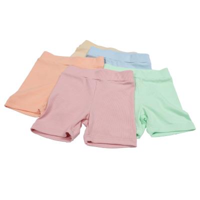 China 100% Ribbed Cotton Custom Made Tee Shirts 260gsm Little Girl Boy Basic Shorts for sale