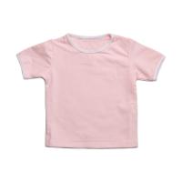 China Little Girl Boy Basic White Trim T Shirt Set 100% Cotton Personalized Jersey Fabric Embroidery  Summer Shorts And T Shir for sale