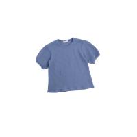 China 2 PCS Waffle Short Puff Sleeve Tshirts 100% Cotton 6T Casual for sale
