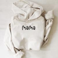 China Printed Family Matching Outfit Mama And Baby French Terry Sweatshirt Long Sleeve Hoodies For Adult Kids for sale