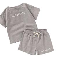 China Toddlers Printed Summer Custom Tee Shirts 100% Cotton French Terry Fabric for sale
