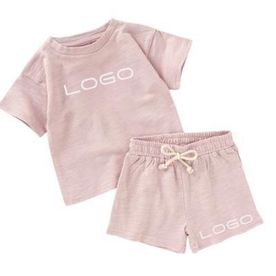 China Toddlers Printed Summer Custom Tee Shirts 100% Cotton French Terry Fabric for sale
