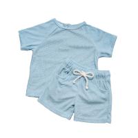 China Towel Terry Fabric Custom Tee Shirts Neutral Baby Cosy Raglan Sleeve Tshirts for sale