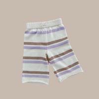 China Personalized Kids Custom Made Sweaters Relaxed Fit Striped With Cropped Length Matching Pants 100% Cotton for sale