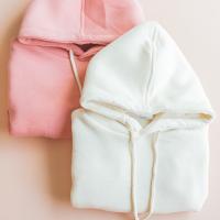 China Relaxed Fit New Born Rompers Fleece Rompers With Draw String Hood Toddlers Playsuit Daily Dressing 100% Cotton for sale