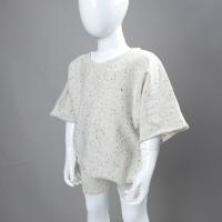 China Toddlers Custom Made Sweaters Relaxed Fit 100% Cotton Speckled 2 Piece Knitwear for sale