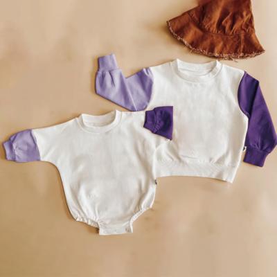 China Custom Family Matching Clothes Set 280gsm Mama And Mini Sweatshirt And Romper With Fleece Fabric for sale