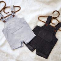 China Multi Colors Newborn Black Romper 100% Cotton Baby Corduroy Overalls for sale