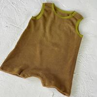 China Baby Big Towelling Terry Beige Cute Newborn Rompers 100% Cotton for sale