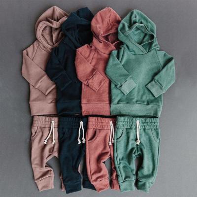 China 250gsm Pullover Sweat Shirt Toddler Sweatshirt Jogger Pants Set French Terry Fabric for sale