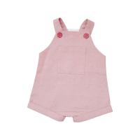 China Linen And Cotton Fabric Newborn White Jumpsuit With Buttons for sale