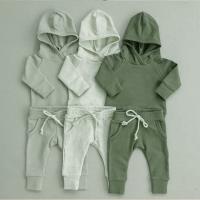 China French Terry Fabric Custom Pullover Sweatshirt Top And Pant 260gsm 16T for sale