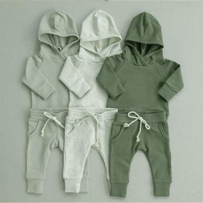 China French Terry Fabric Custom Pullover Sweatshirt Top And Pant 260gsm 16T for sale