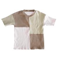 China 100% Ribbed Cotton Kids Slim Fit Stretchy Patchwork Short Sleeve Tee Shirts Cosy Baby Summer Tops For Girls Boys for sale