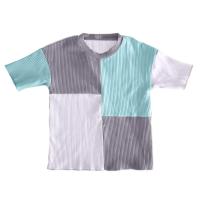 China 100% Ribbed Cotton Kids Slim Fit Stretchy Patchwork Short Sleeve Tee Shirts Cosy Baby Summer Tops For Girls Boys for sale