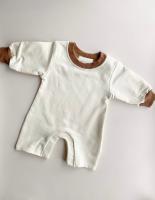 China Neutral Baby New Born Rompers 100% Cotton Custom French Terry Fabric Long Sleeve For Toddlers One Piece for sale