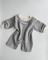 China Neutral Baby New Born Rompers 100% Cotton Custom French Terry Fabric Long Sleeve For Toddlers One Piece for sale