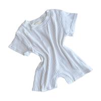 China Ribbed Cotton New Born Rompers Short Sleeve Olive Stylish Summer for sale