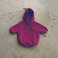China Baby Hoodie 2 Colors Newborn Fleece Jumpsuit 100% Cotton Unisex for sale