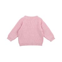 China 100% Cotton Custom Made Sweaters Neutral Baby V-Neck Rib Knitted Cardigan Button Front Drop Shoulder Sweater For Spring for sale