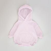 China Baby Waffle Hoodie Newborn Long Sleeve Romper 100% Cotton for sale