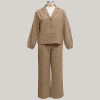 China Linen Fabric Formal Stylish Womens Suits Slim Fit Two Pieces Stylish Loungewear Set for sale