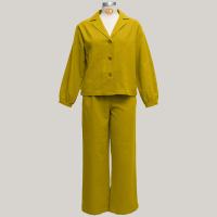 China Linen Fabric Formal Stylish Womens Suits Slim Fit Two Pieces Stylish Loungewear Set for sale
