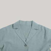 China Linen Fabric Formal Stylish Womens Suits Slim Fit Two Pieces Stylish Loungewear Set for sale