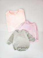 China French Terry Toddler 100% Cotton Long Sleeve Tee Shirt With 4 Colors for sale