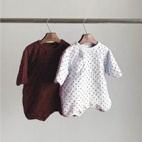 China Lined Hood Quilted Cotton Puffer One Piece Newborn Short Sleeve Romper With Multiple Colors for sale