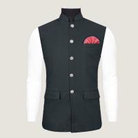 China Customized Modern Fit Mens Mandarin Collar Waistcoat For Special Occasion 100% Premium Cotton for sale