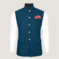 China Customized Modern Fit Mens Mandarin Collar Waistcoat For Special Occasion 100% Premium Cotton for sale