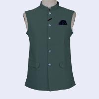 China Terry Rayon Custom Tuxedo Suit Mens Stand Collar Waistcoat for sale