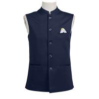 China Custom Business Casual Suit Jacket Cotton Silk Solid Waistcoat for sale