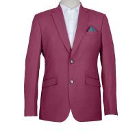 China Custom Men'S Terry Rayon Fabric Notch Lapel Collar Blazer Solid Formal Wear Coat Suit With Two Button Opening For Party for sale