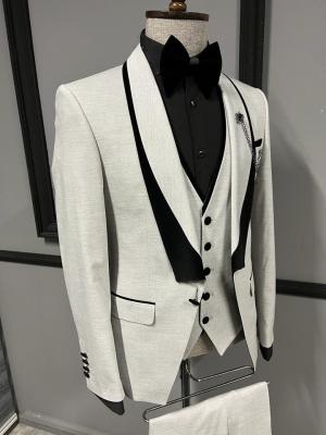 China Slim Fit Mens Tuxedo Suit Special Style Grey Tuxedo Suit for sale