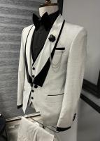 China Slim Fit Mens Tuxedo Suit Special Style Grey Tuxedo Suit for sale
