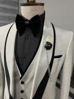 China Slim Fit Mens Tuxedo Suit Special Style Grey Tuxedo Suit for sale