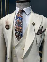 China Slim Fit 3pc Tuxedo Suit For Men'S New Season Double Pocket Detailed for sale