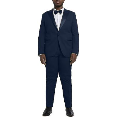 China Big Tall Men'S Stylish 2PCS Black Designer Tuxedo For Men for sale
