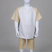 China Organic Cotton Family Matching Outfit 190gsm Color Block Raglan Short Sleeves for sale